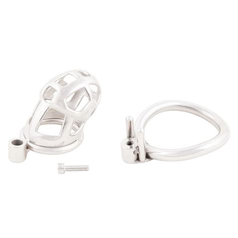 Metal Male Chastity Device Ergonomic Design Cock Cage Adult Game Sex