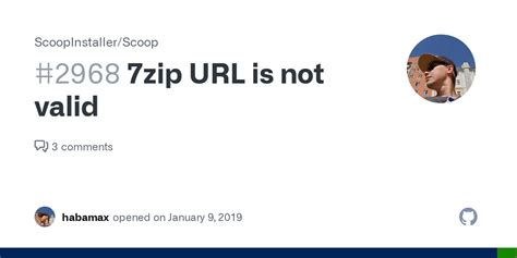 7zip Url Is Not Valid · Issue 2968 · Scoopinstallerscoop · Github
