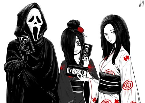 Yamamura Sadako And Ghostface The Ring And 1 More Drawn By Lughost