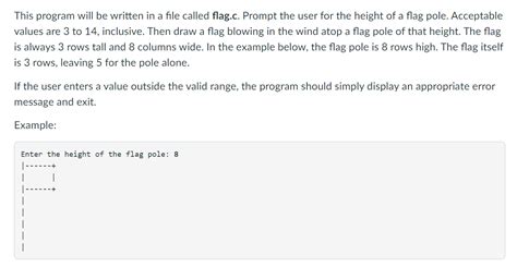 Solved This Program Will Be Written In A File Called Flag C Chegg