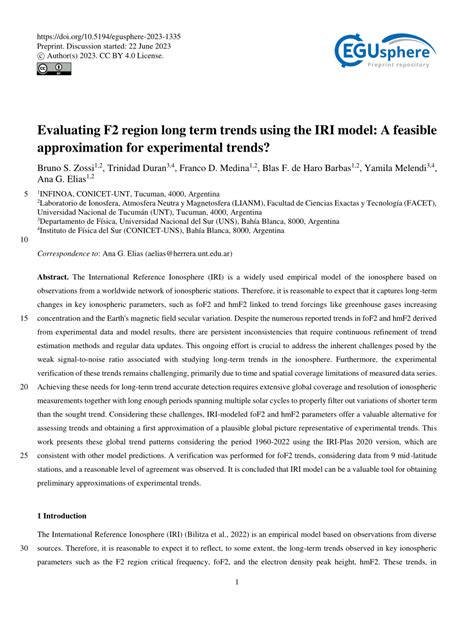 Pdf Evaluating F2 Region Long Term Trends Using The Iri Model A Feasible Approximation For