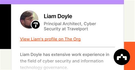 Liam Doyle Principal Architect Cyber Security At Travelport The Org