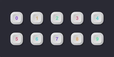 Number Button Vector Art Icons And Graphics For Free Download