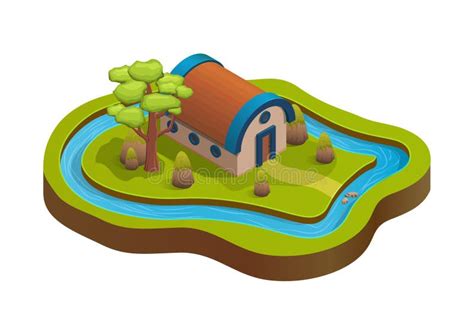 Isometric Cute House Stock Vector Illustration Of Minimal 281807105