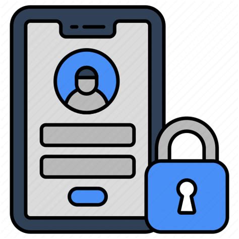 Secure Mobile Account Secure Profile Locked Profile Locked Account Profile Security Icon