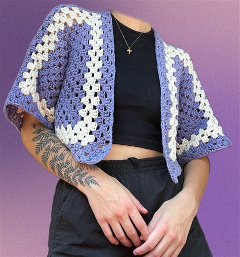 Crochet Granny Hexagon Cardigan Pattern Easy Granny Pattern Etsy France