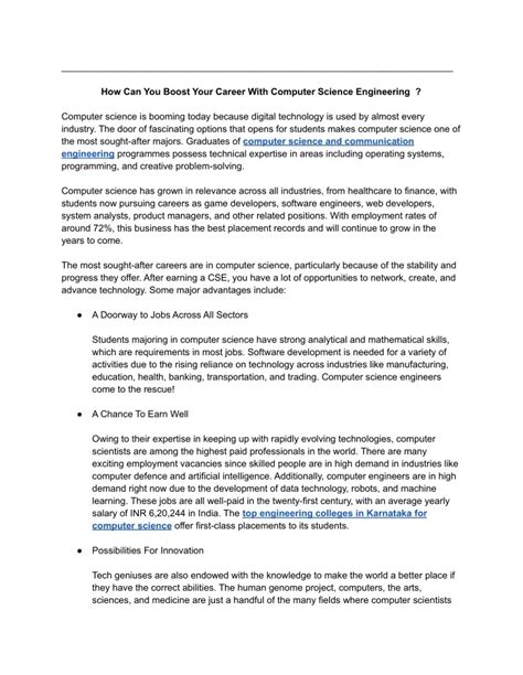 Ppt How Can You Boost Your Career With Computer Science Engineering