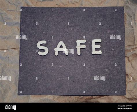 Safe In Wooden Lettering Perfect To Illustrate Safety Cybersecurity