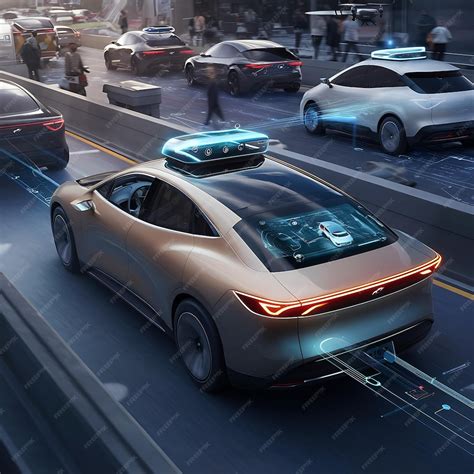 Autonomous Car Driving And Navigation Premium Ai Generated Image