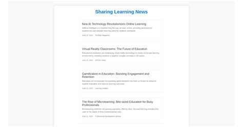 Learning News Blog Free Html Bootstrap Component