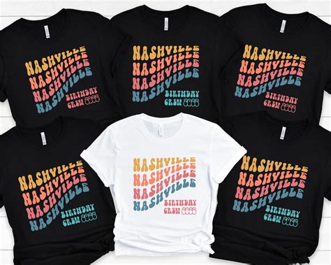 Nashville Birthday Shirt Birthday Crew Shirts Retro Nashville T Shirt