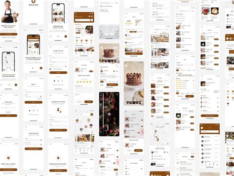 bakery shop app cake shop app ui uiux design mobile app uiux