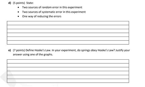 Solved 5 Points State Two Sources Of Random Error In This