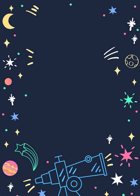 星星望远镜卡通背景图片星星望远镜卡通背景素材图片千库网