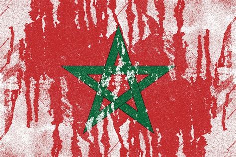 Premium Photo Morocco Flag Painted On Old Distressed Concrete Wall