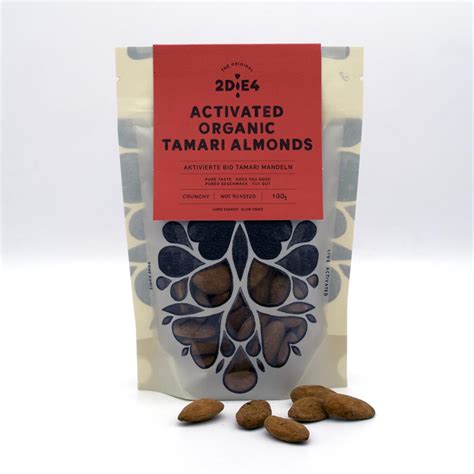 2die4 Activated Organic Tamari Almonds 100g