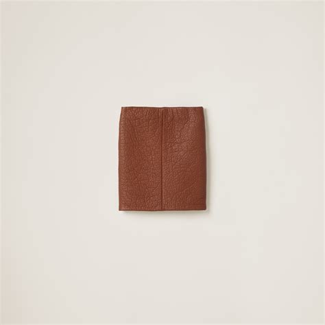 กระโปรงหนังนัปป้า คอนยัก Miu Miu