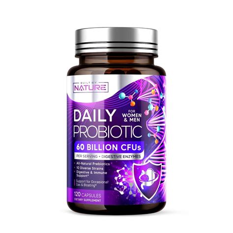 Built By Nature Probiotic For Women And Men 60 Billion Cfu 10 Strains