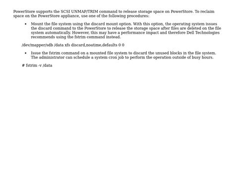 Space Reclamation Dell Powerstore Mongodb Solution Guide Dell