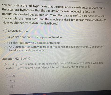 Solved You Are Testing The Null Hypothesis That The Chegg