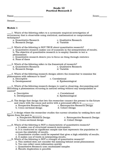 Practical Research 2 Reviewer Pdf Statistics Quantitative Research
