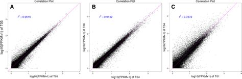 Comparison Of The Fpkm Values Among The Biological Replicates Pearson Download Scientific