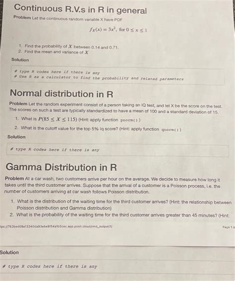 solved continuous r v s in r in general problem let the