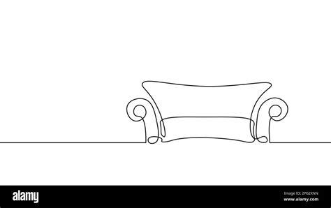 Sofa Interior Coach Rest Living Room Continuous Line One Line Art