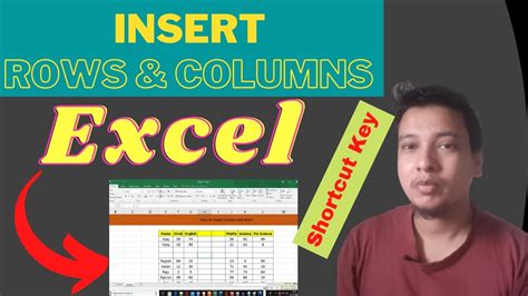 How To Insert Row And Column Using Shortcut Key Add Rows And Columns Excel Bhuptalks Youtube