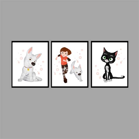 Bolt Disney Set Art Print Digital Files Nursery Room Inspire Uplift