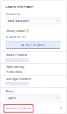 Locating Your Servers IP Address In CPanel
