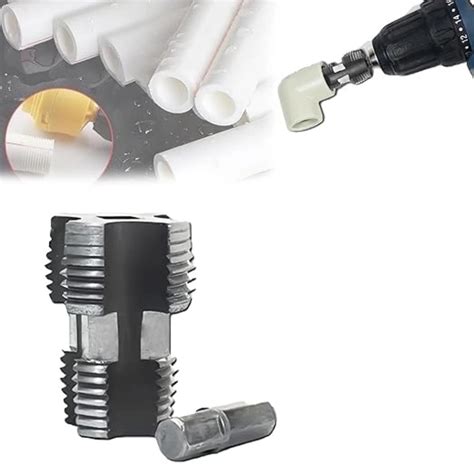 Electric Drill Compatible Pvc Pipe Threader Kit With Various Die Sizes Pvc Thread Maker Tool