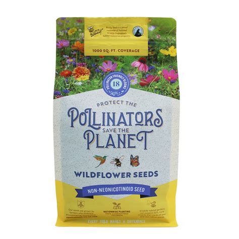 Pollinator Friendly Wildflower Bulk Seed Mix Buzzy Seeds