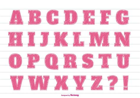 Pink Alphabet Vector Art Icons And Graphics For Free Download