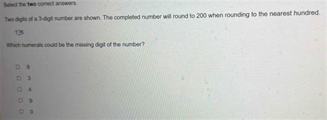 solved select the two correct answers two digits of a 3 digit number