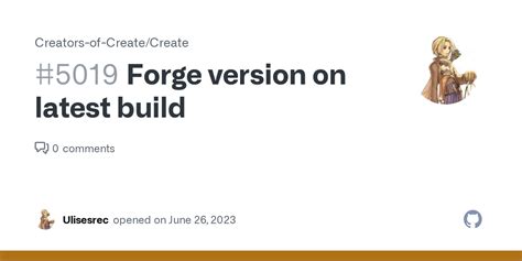 Forge Version On Latest Build · Issue 5019 · Creators Of Createcreate