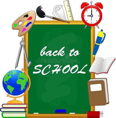 Welcome Back To School Text Drawing By Colorful Chalk In Blackboard