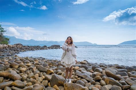 Premium Photo Summer Vacation Smiling Asian Women Relaxing And