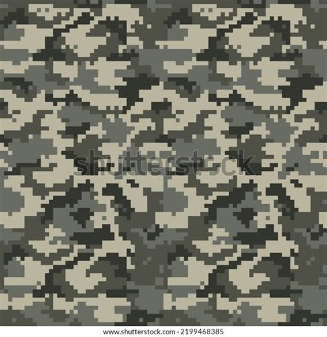픽셀 회색 위장 배경 군사적 텍스처 스톡 벡터로열티 프리 2199468385 Shutterstock