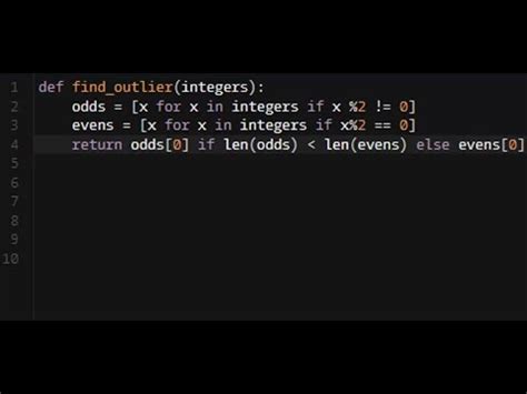 Python Find The Parity Outlier Codewars Kyu Youtube