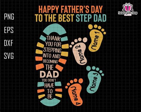 Personalized Stepdad Svg Custom Dad Svg Stepped Up Dad Svg Best