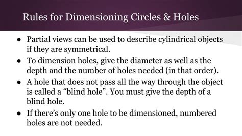 Ppt Dimensioning Arcs Holes And Circles Powerpoint Presentation Id