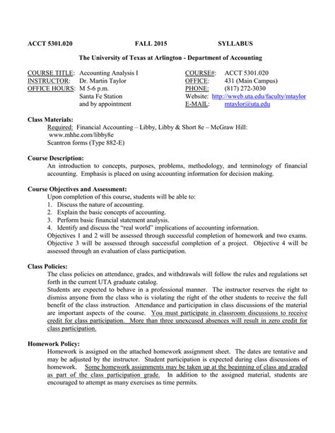 acct 5301 020 fall 2015 syllabus