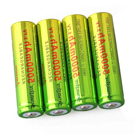 Skywolfeye 18650 Battery 5000mAh 3 7V Li Ion Rechargeable Batteries