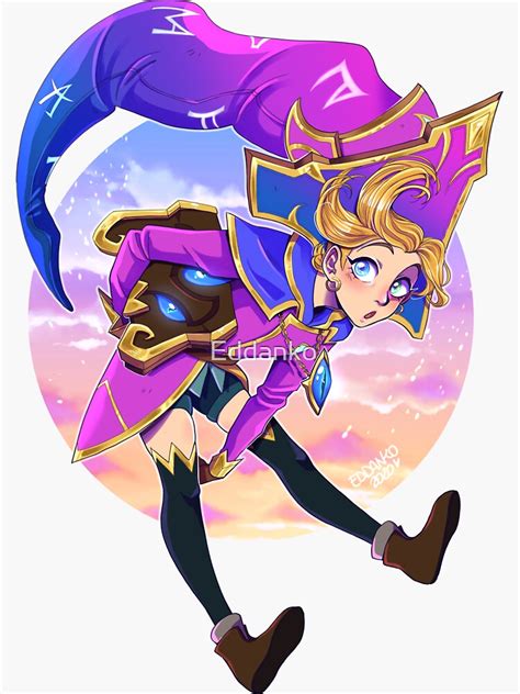 Zoe Arcanist Sticker By Eddanko Redbubble