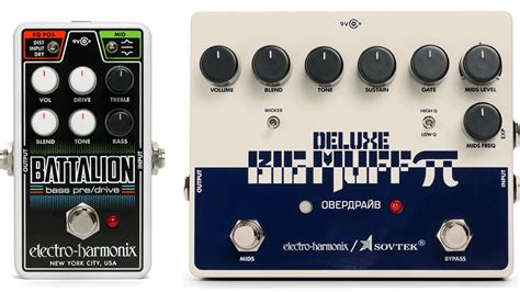 Electro Harmonix Sovtek Deluxe Big Muff Pi And Nano Battalion Bass