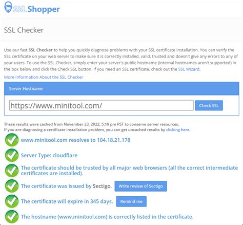 Was Ist SSL Hier Sind Einige Empfohlene SSL Checker MiniTool
