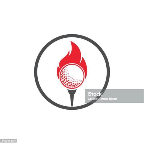 골프 화재 로고 템플릿 디자인 벡터 개념에 대한 스톡 벡터 아트 및 기타 이미지 개념 개념과 주제 검은색 Istock