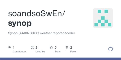Github Soandsoswensynop Synop Aaxxbbxx Weather Report Decoder