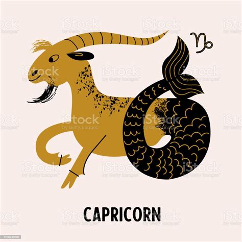 Ilustración De Capricornio Es Un Signo Del Zodíaco Horóscopo Y